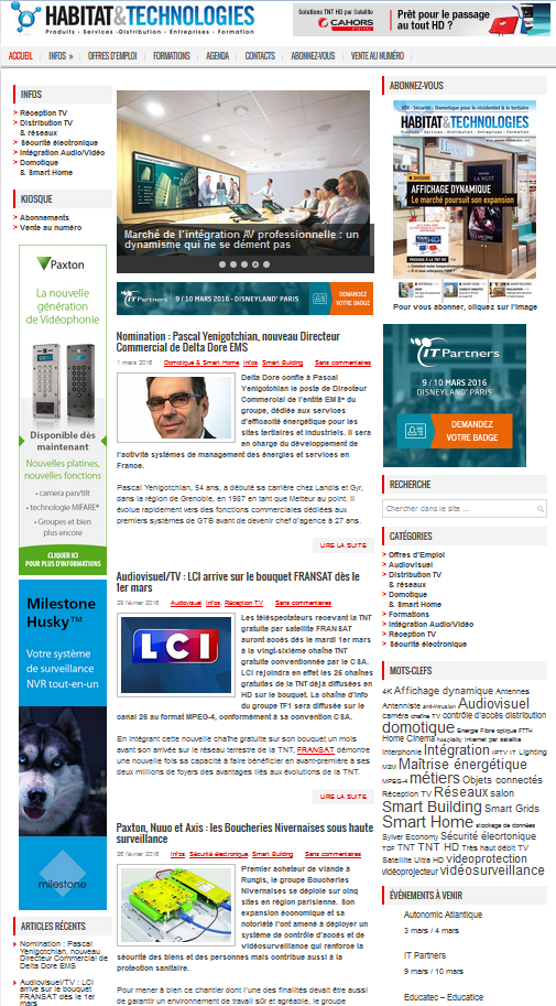 Le magazine HABITAT & TECHNOLOGIES pour les professionnels des technologies du résidentiel et du ...