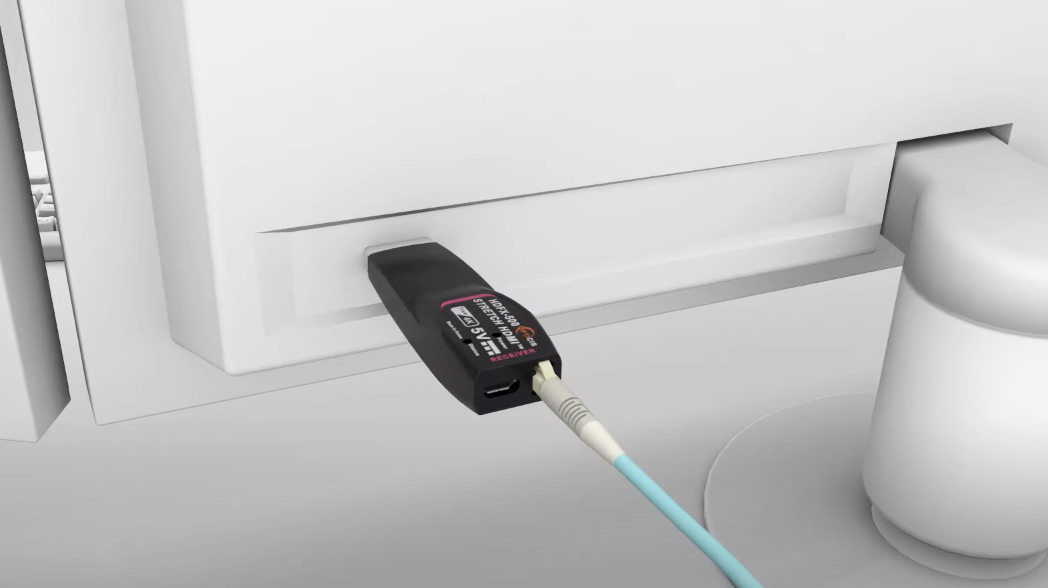 Différentes configurations avec l'extender HDMI fibre Opticis HDFX-700 ...